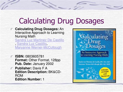 Ppt Dosage Calculations Using Dimensional Analysis Powerpoint