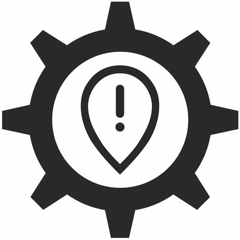 Attention Gear Location Pointer Warning Icon Download On Iconfinder