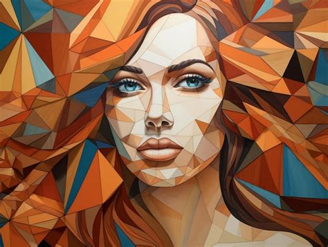 Premium Ai Image Geometric Tessellation