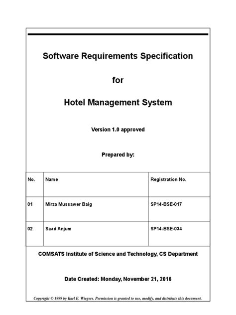 Srs Template Use Case Operating System