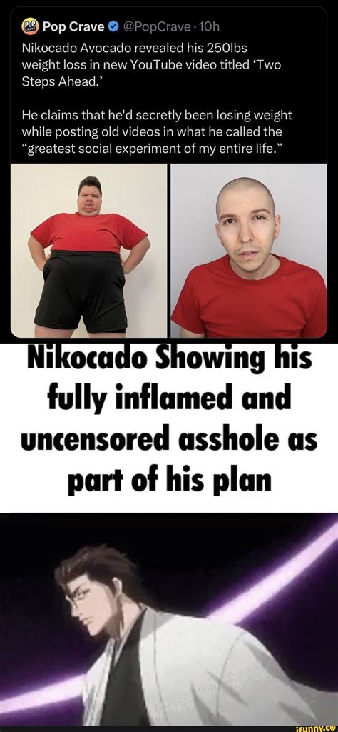 Pop Crave Popcrave Nikocado Avocado Revealed His 250lbs Weight Loss