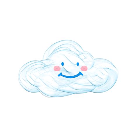 Cute Cloud Sky Stationary Sticker Oil Painting 21506974 Png