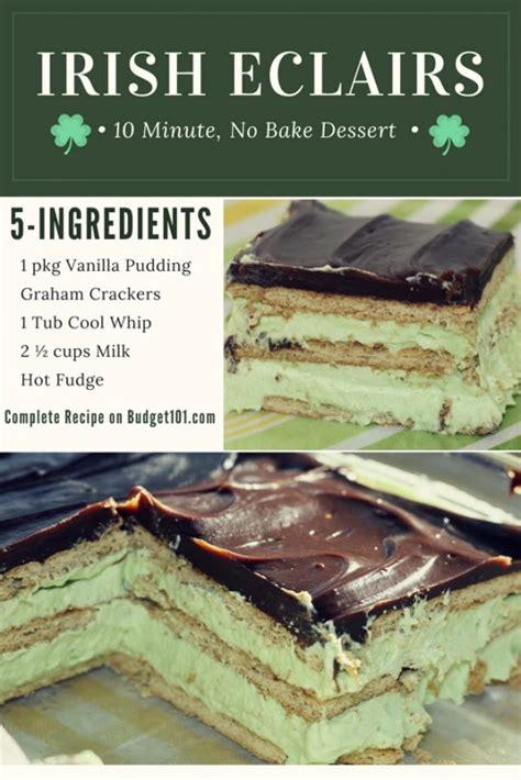 10 Minute Irish Eclair Bars