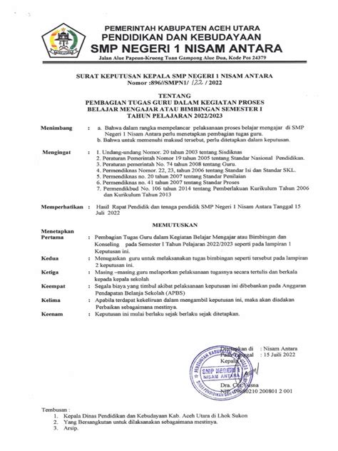 Sk Kepala Sekolah Pdf