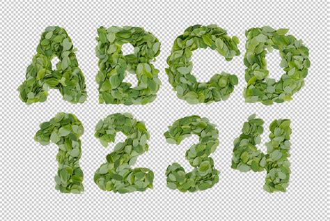 Leaves Font Green Opentype Typeface