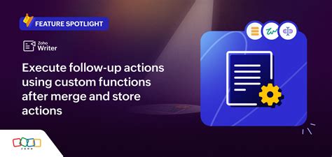 Zoho Writer Use Custom Functions Dre To Execute Follow Up Actions After Merge And Store Actions