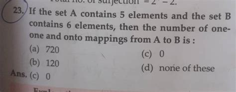 If The Set A Contains Elements And The Set B Contains Elements T