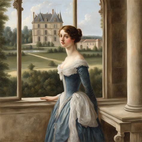 1800s Art Printwoman At A Chateau In Francereali By D80 On Deviantart