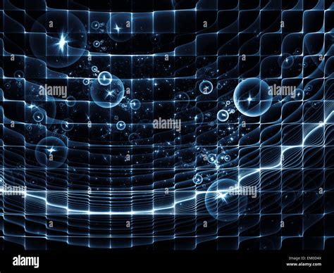 Glow Of Particle Grid Stock Photo Alamy