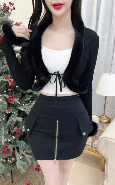 당일출고 허리잘록섹시글램핏 고퀄 페이크퍼 가디건 리본가디건 퍼가디건 슬림핏 밍크 털 산타가디건 크롭가디건 볼레로가디건