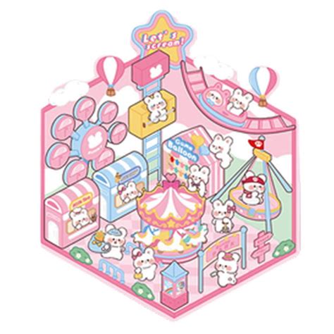 3D Cartoon Miniature Scene Landscape Stickers Visual Stacking Kid DIY