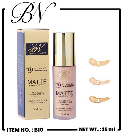 Matte Foundation BN Beauty Nakeed Liquid Foundation Base Matte Long Lasting Perfect Coverage