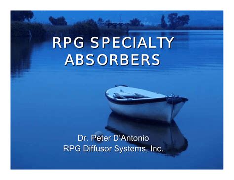 Rpg Specialty Absorbers