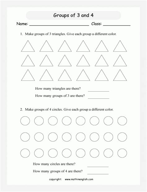 Division Groups Of Worksheets