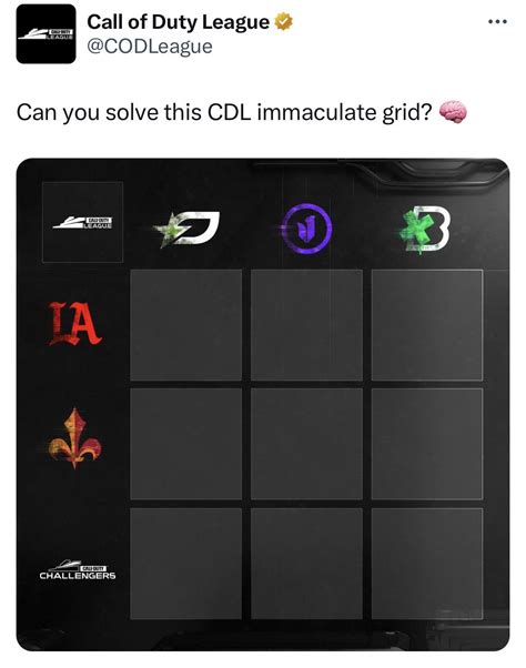 Codleague Dropping A Cdl Immaculate Grid Rcodcompetitive