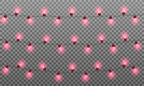 크리스마스 조명 절연된 화 새 해와 크리스마스 불빛 화 환을 현실적인 문자열 고립 된 빨간 불빛 벡터 효과 갈란드 장식품에 대한 스톡 벡터 아트 및 기타 이미지 Istock