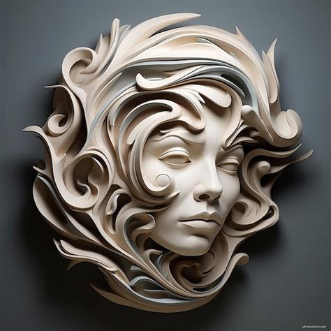 how to create a curvilinear unvigintagon for abstract face art