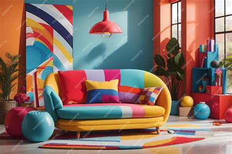 Premium Photo Ultra Hd Image Rainbow Couch Abstract