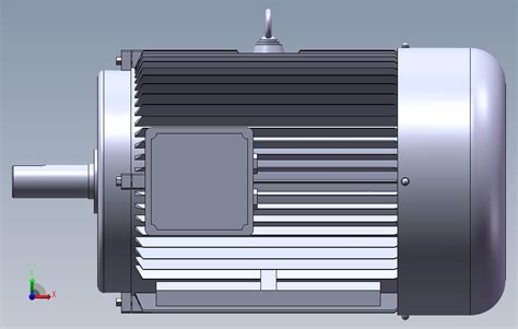 带底脚无凸缘电机 180l Solidworks 2011模型图纸免费下载 懒石网
