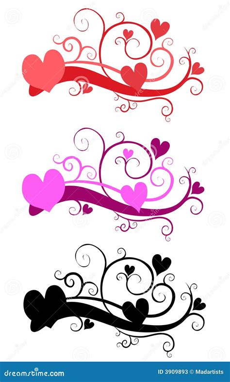 Swirl Heart Clip Art Heart Floral Swirl Pattern Background Stock