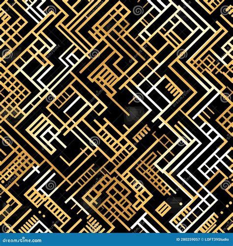 Generative Ai Abstract Seamless Pattern Stock Illustration Illustration Of Shape Print