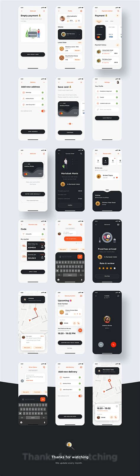 餐厅美食点餐外卖社区配送接单应用app界面ui设计模板sketch素材 淘宝网 花瓣网
