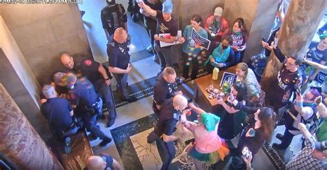 Nebraska Police Arrest 6 At State Capitol Including Woman Who Punched
