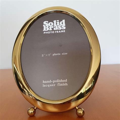 Solid Brass Oval Frame Etsy