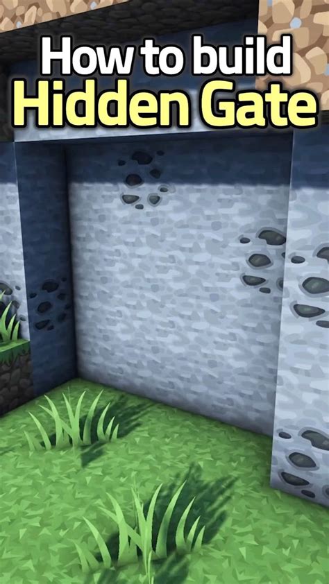 Minecraft Hidden Gate Tutorial Minecraft Houses Minecraft Designs Minecraft Tutorial
