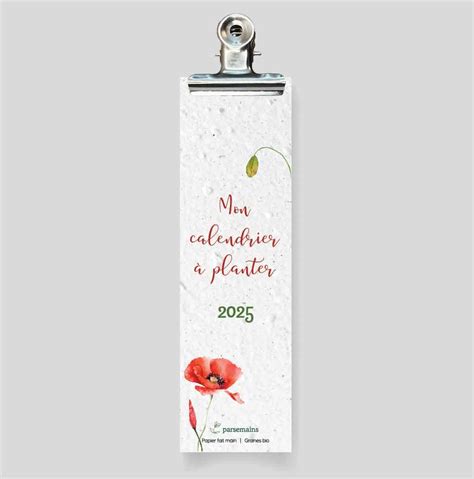 Calendar Sown With Flowery Bookmarks Parsemains