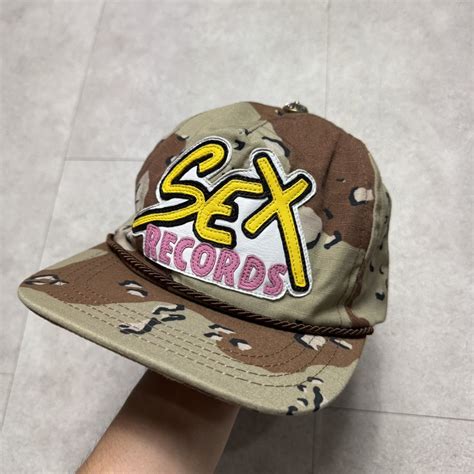 Chrome Hearts Chrome Hearts Sex Records Leather Camo Cap Hat Grailed