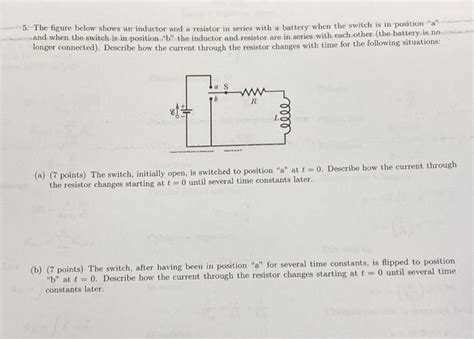 Solved 5 The Figure Below Shows An Inductor And A Resistor
