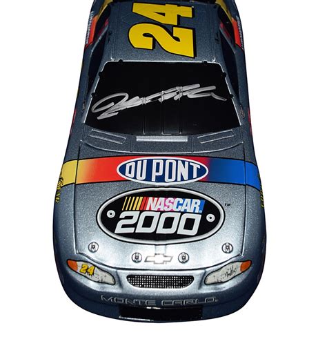 Autographed 2000 Jeff Gordon 24 Dupont Racing Silver Nascar 2000 Rare