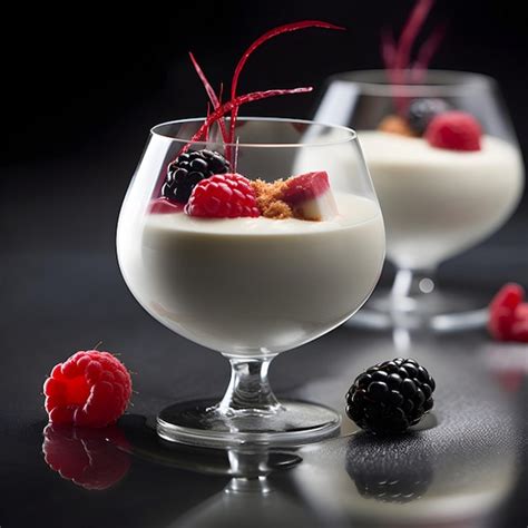 Premium Photo Elegant Dessert Glasses Filled With Creamy Delight