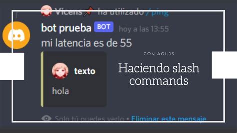 como aprender a usar slash commands aoi js youtube
