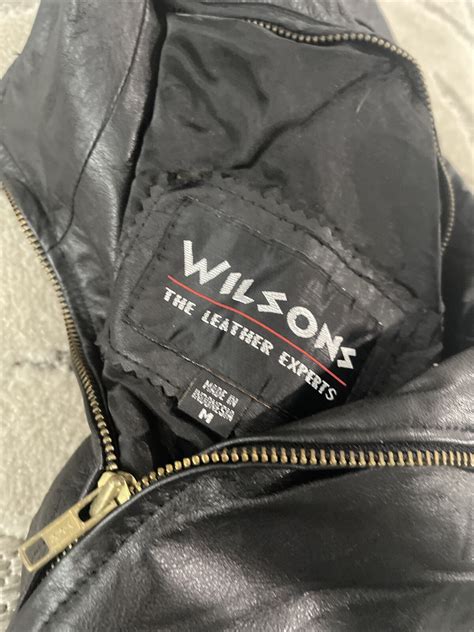 Vintage Wilsons Leather Biker Jacket 1995 Rare Gem
