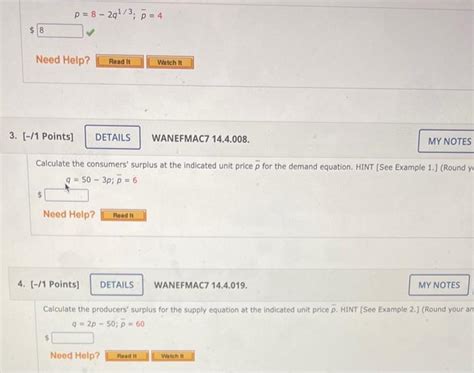 solved p 8−2q1 3 pˉ 4 wanefmac7 14 4 008 calculate the