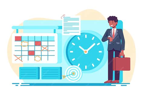Free Vector Flat Time Management Concept Illustration