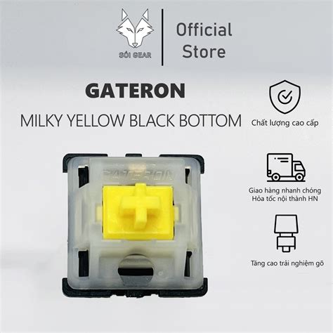 Switch Gateron Milky Yellow Black Bottom KS-3X47