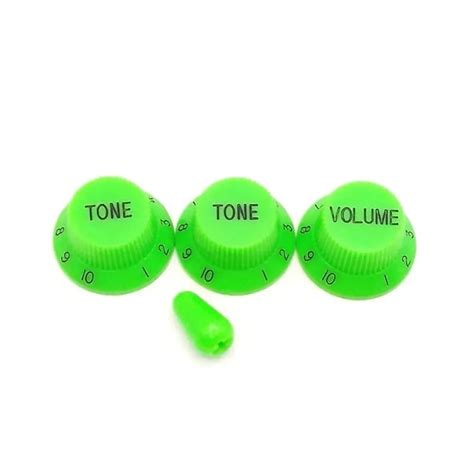 Green Volume Tone Guitar Stratocaster Strat Style Knobs Reverb Uk