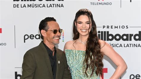 Marc Anthony And Wife Nadia Ferreira Color Coordinate At 2023 Billboard