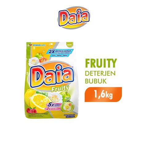 Jual Daia Deterjen Bubuk Fruity 1 6 Kg Shopee Indonesia