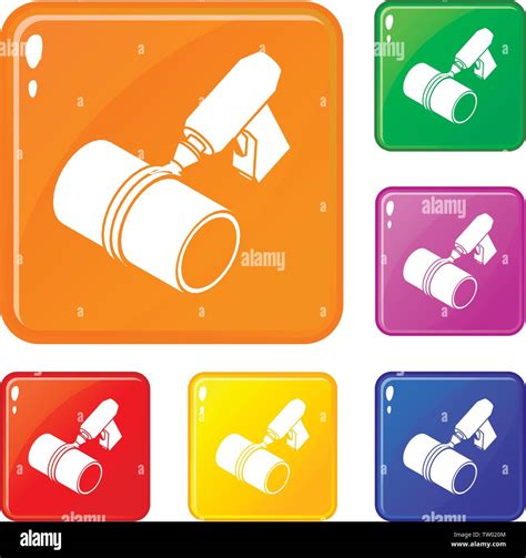 Welding Torch Cutting Icons Set Vector Color Stock Vector Image And Art