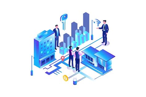 Premium Vector Business Isometric Vector Concept