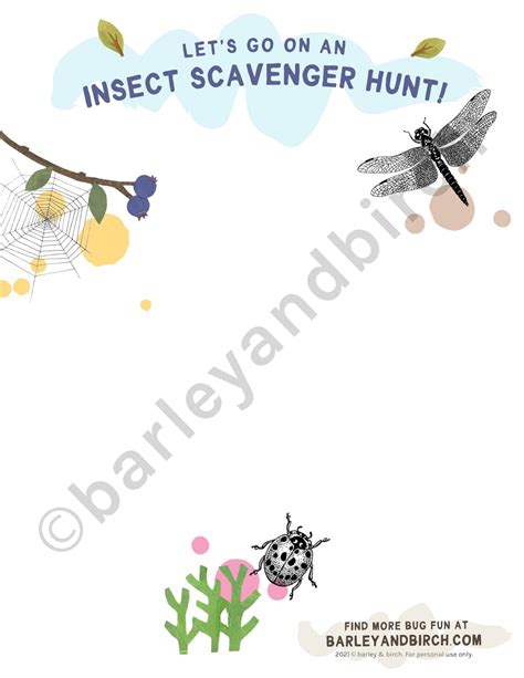 Bug Template Printable