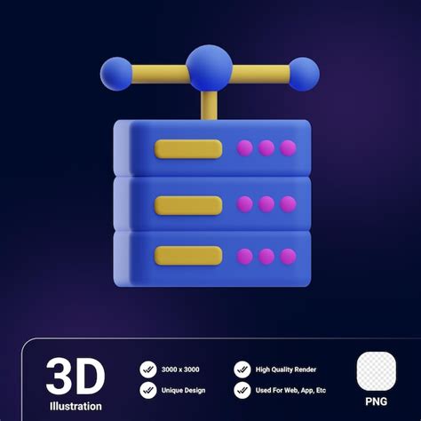 Premium Psd 3d Illustration Server Big Data