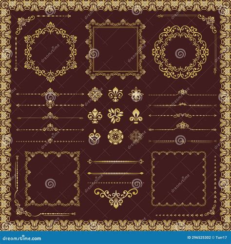 Vintage Big Set Of Classic Vector Patterns Collection Of Graphics