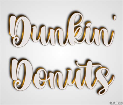 Dunkin Donuts Text Effect And Logo Design Brand