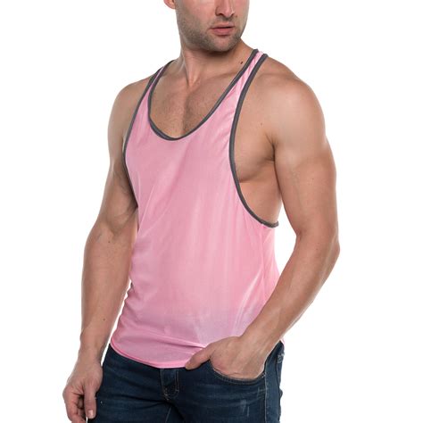 American Jock Elite Sport Track Tank Top Pink L Go Softwear