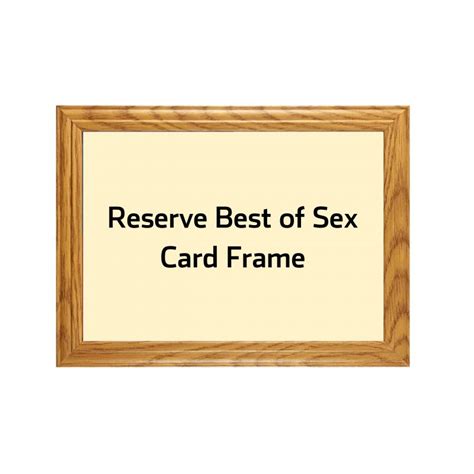 Reserve Best Of Sex Frames Birdbrook Rosettes Ltd